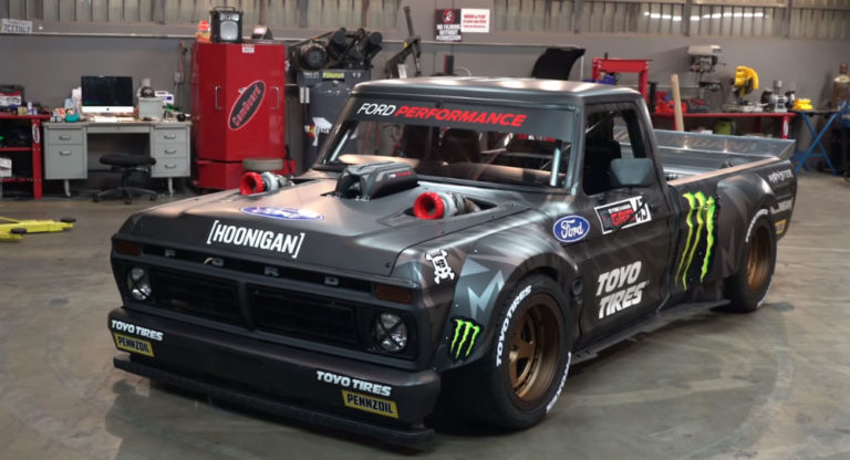 Ken Block Presents His F-150 Hoonitruck to the Hoonigan Donut Garage ...